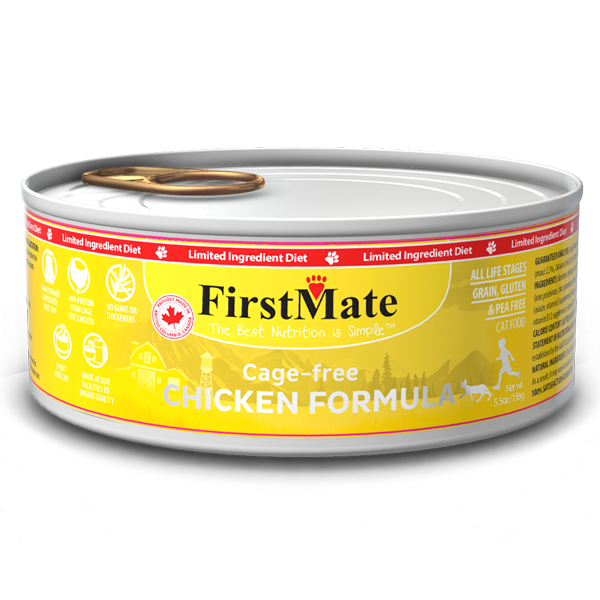 FirstMate 156g Limited Ingredient Cage Free Chicken Canned Cat Food ...