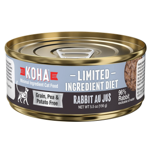 Koha 156g Limited Ingredient Diet Rabbit Au Jus Canned Cat Food ...
