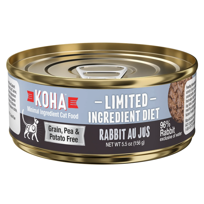 Koha 156g Limited Ingredient Diet Rabbit Au Jus Canned Cat Food ...