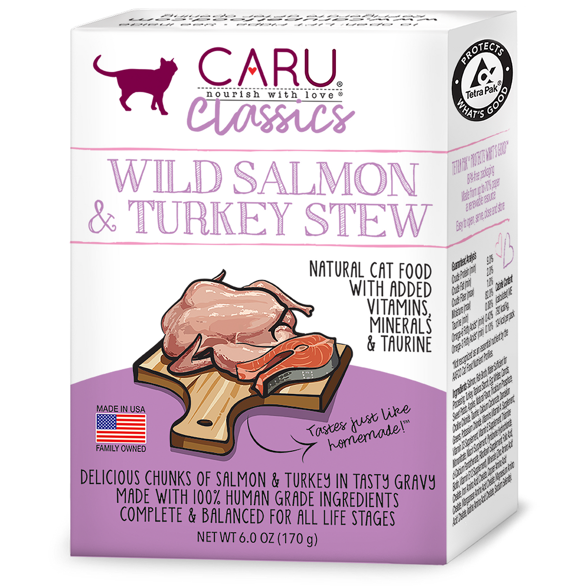Caru 170g Classics Wild Salmon & Turkey Stew Cat Food – Critters Pet ...