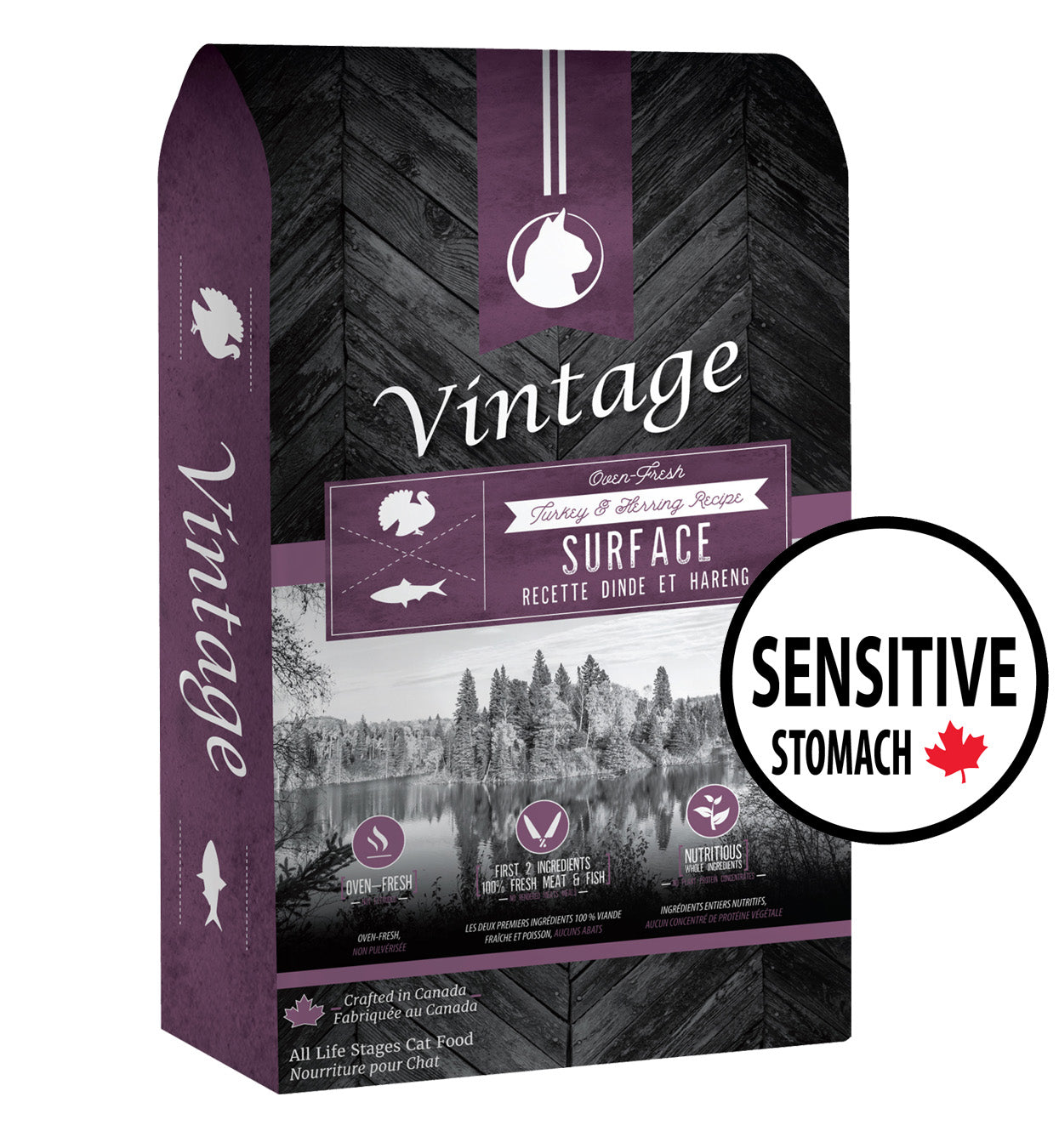 Vintage Oven Fresh Surface Turkey & Herring Sensitive Stomach Dry Cat ...