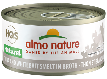 Almo Nature 70g Tuna & Whitebait Smelt in Broth Canned Cat Food ...